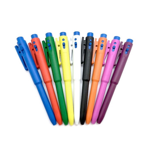 Retractable Xdetect Gel Detectable Pen With Clip Green Housing Black